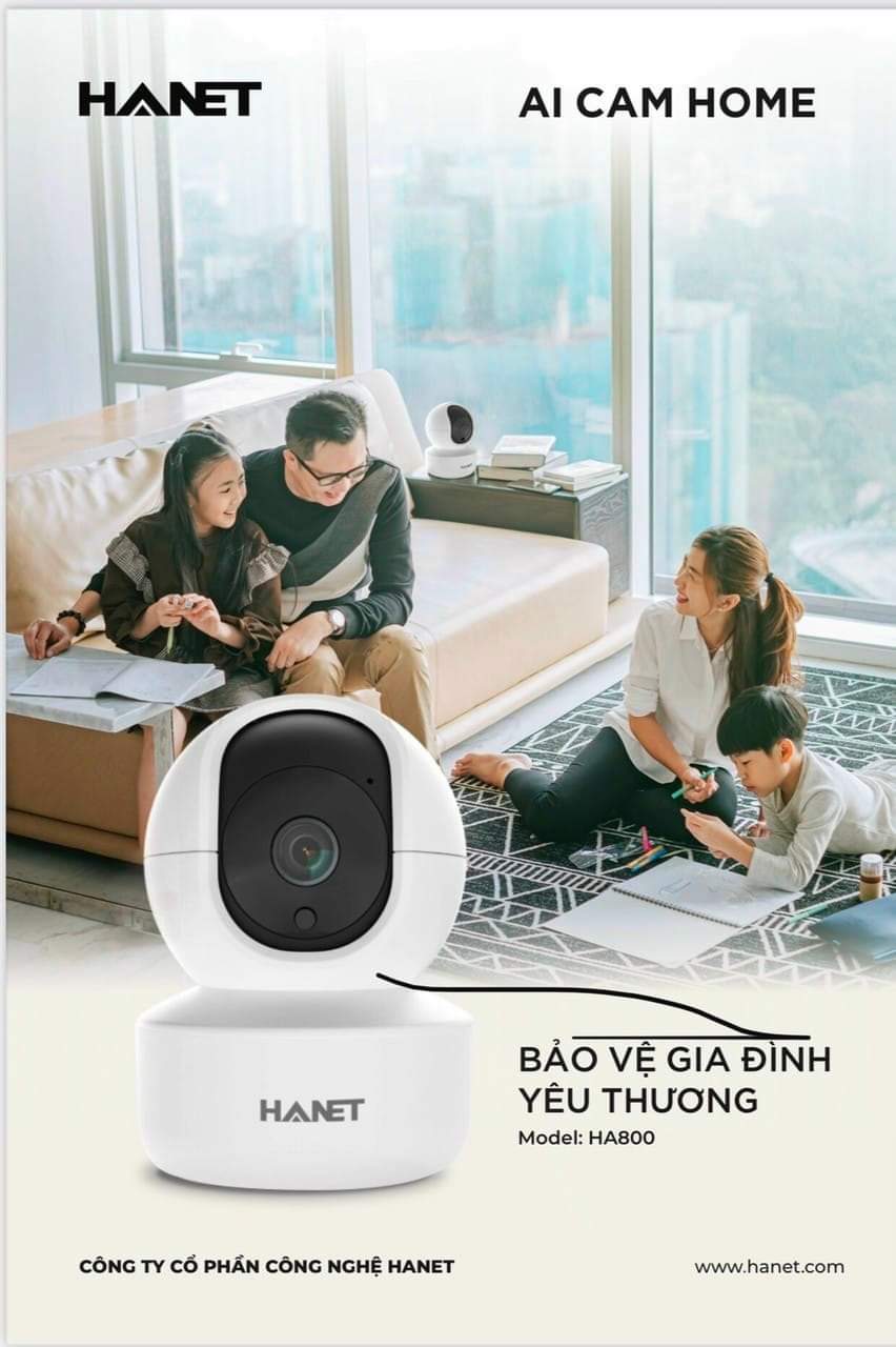 Hanet AI CAM Home HA800 Camera Ai 360, nhận diện khuôn mặt - anhtai.com.vn